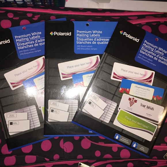 Polaroid | Other | 3 Package Mailing Labels 24 Piece In Each One | Poshmark